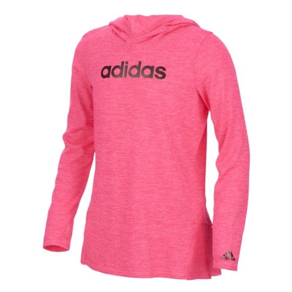 adidas | Shirts & Tops | Adidas Girls Pink Climalite Performance Hoodie ...